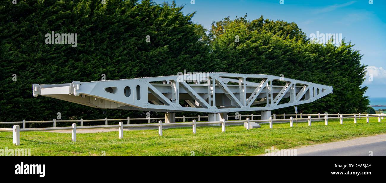 Pontoon Bridge at Arromanches-Les-Bains in Normandy, France Stock Photo ...