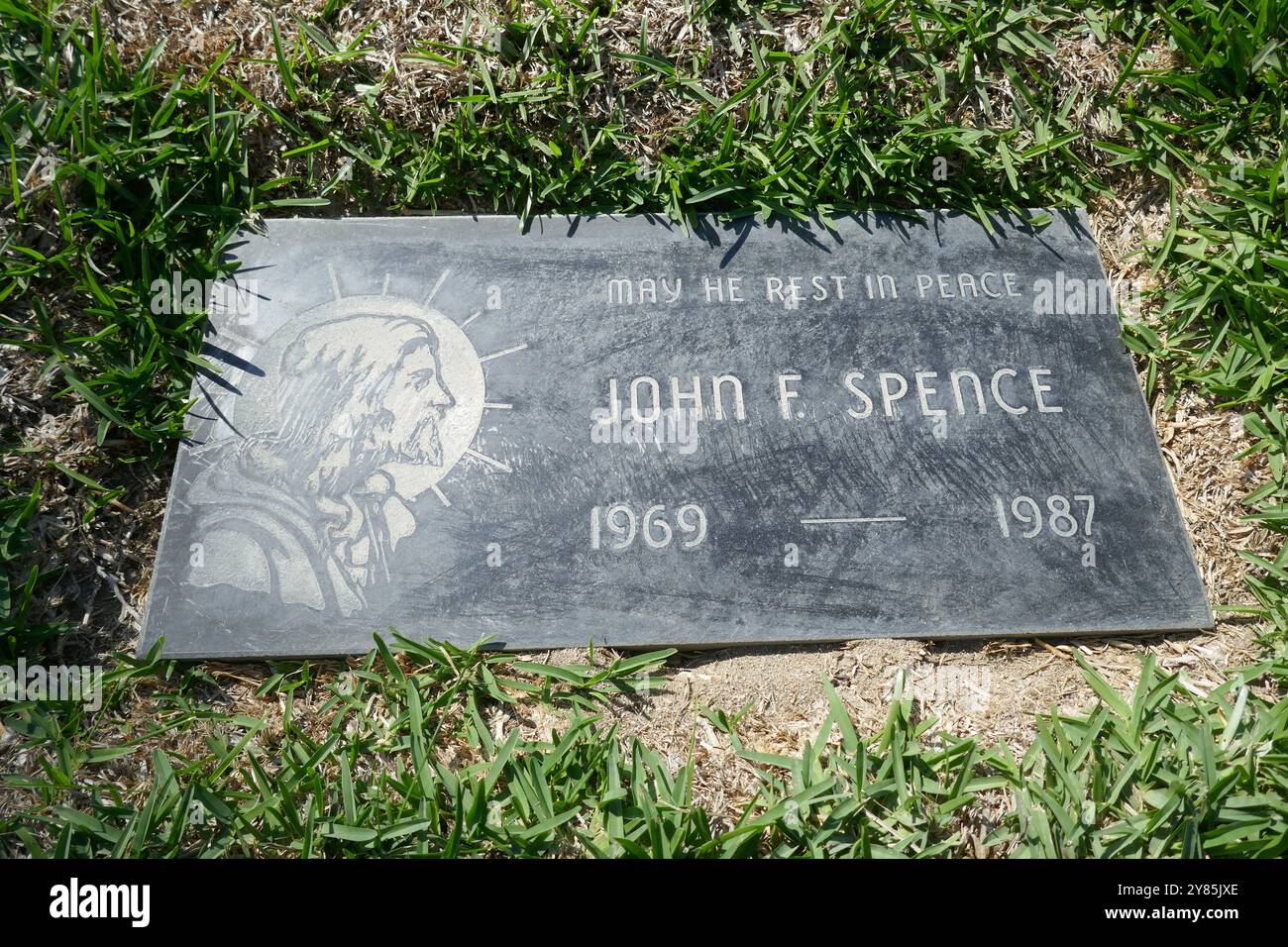 Anaheim, California, USA 2nd October 2024 Singer John Francis Spence Grave at Melrose Abbey ...