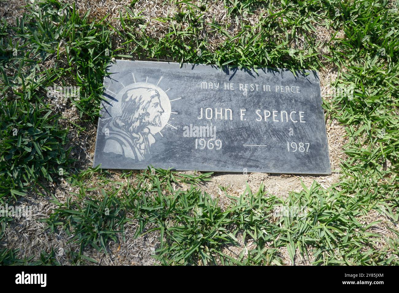 Anaheim, California, USA 2nd October 2024 Singer John Francis Spence Grave at Melrose Abbey ...