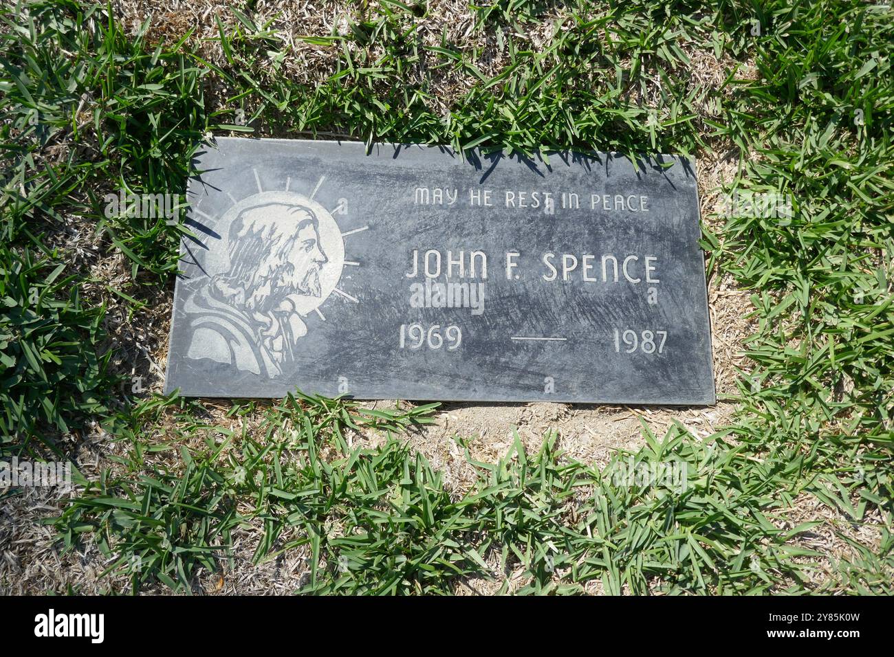 Anaheim, California, USA 2nd October 2024 Singer John Francis Spence Grave at Melrose Abbey ...