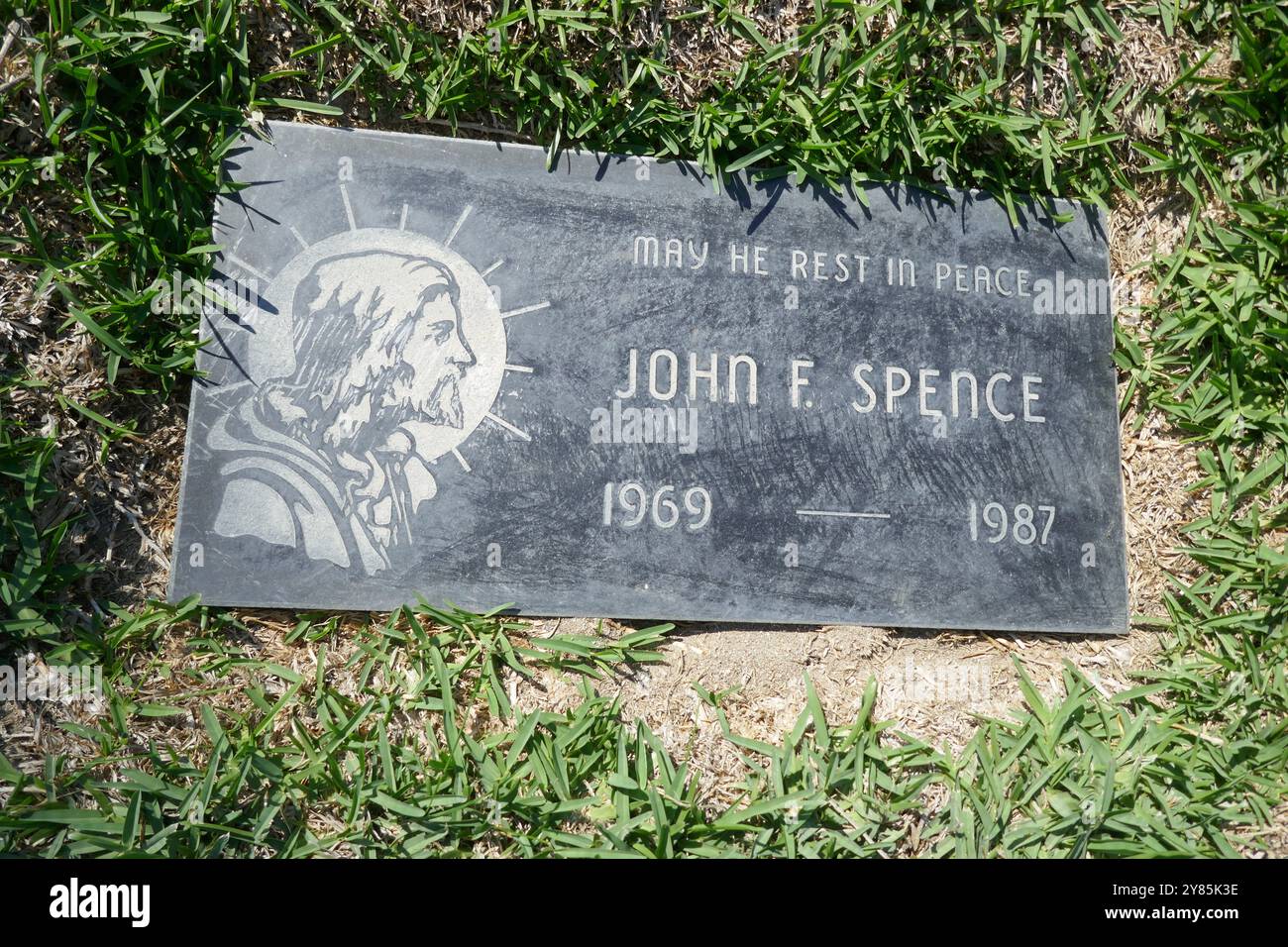 Anaheim, California, USA 2nd October 2024 Singer John Francis Spence Grave at Melrose Abbey ...
