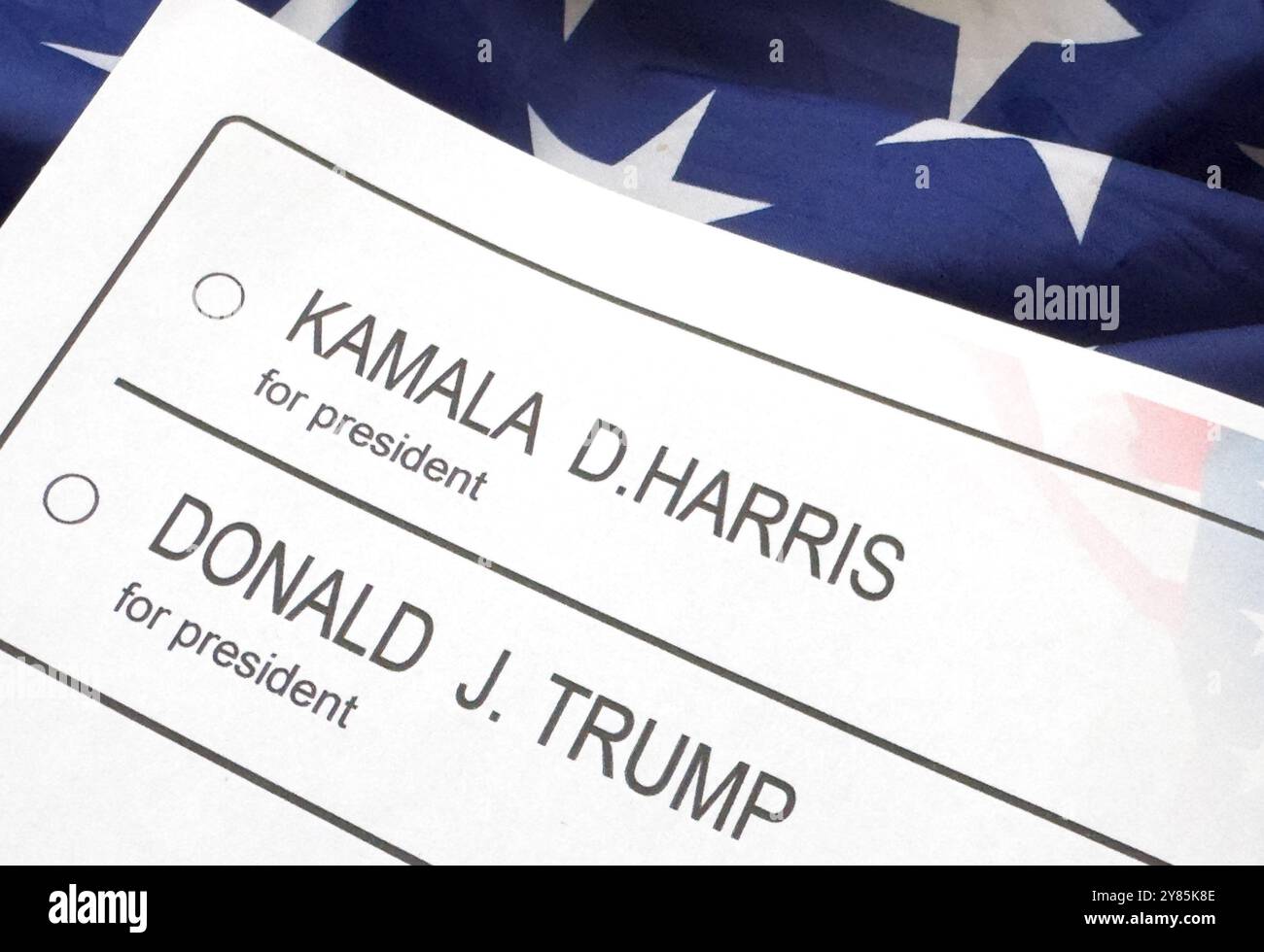 Kyiv, Ukraine, September 19, 2024 usa presidential sample ballot Stock ...