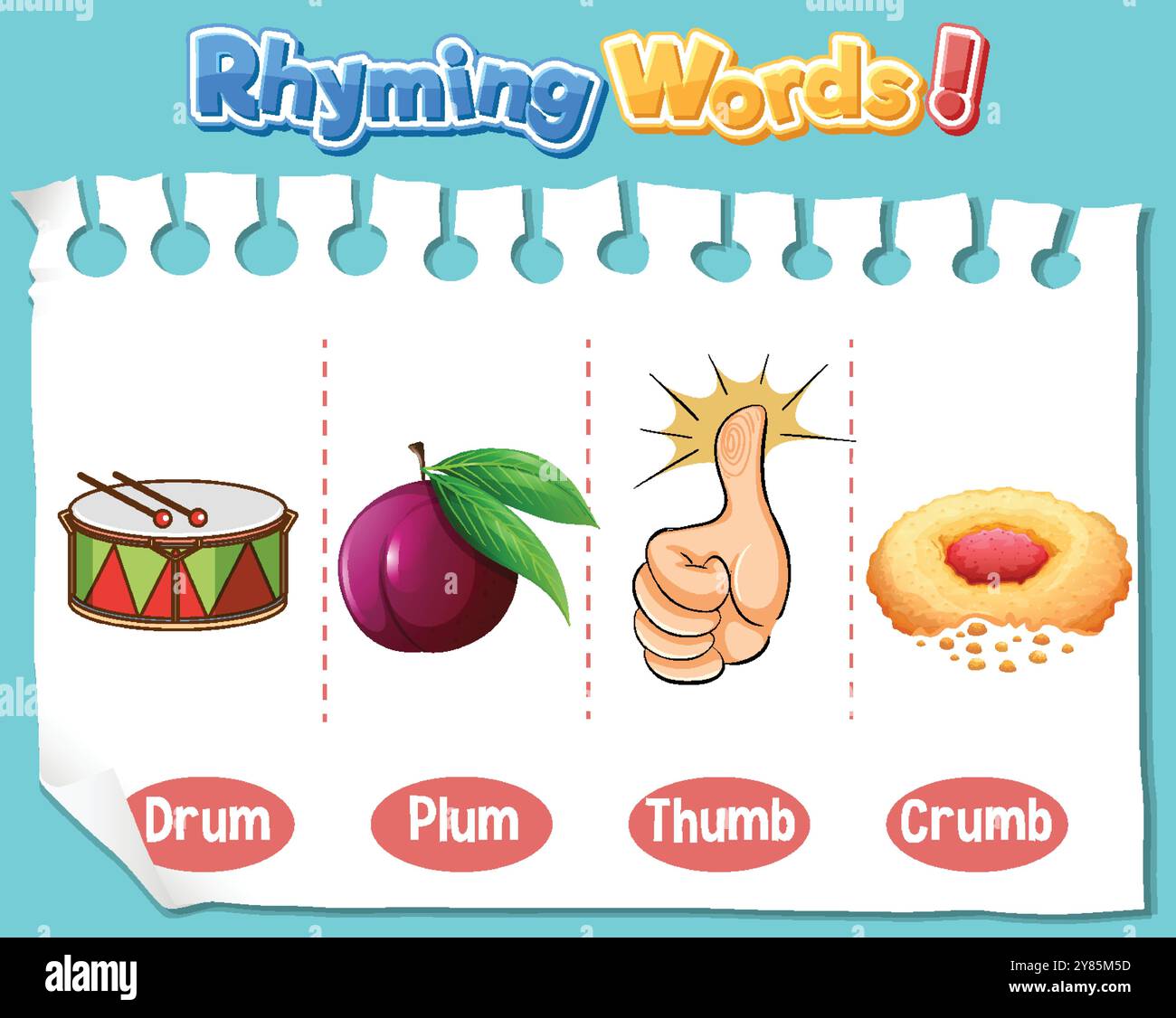 Illustration of words that rhyme Stock Vector Image & Art - Alamy