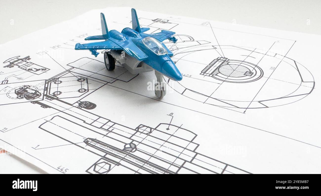 Fighter plane blueprint hi-res stock photography and images - Alamy
