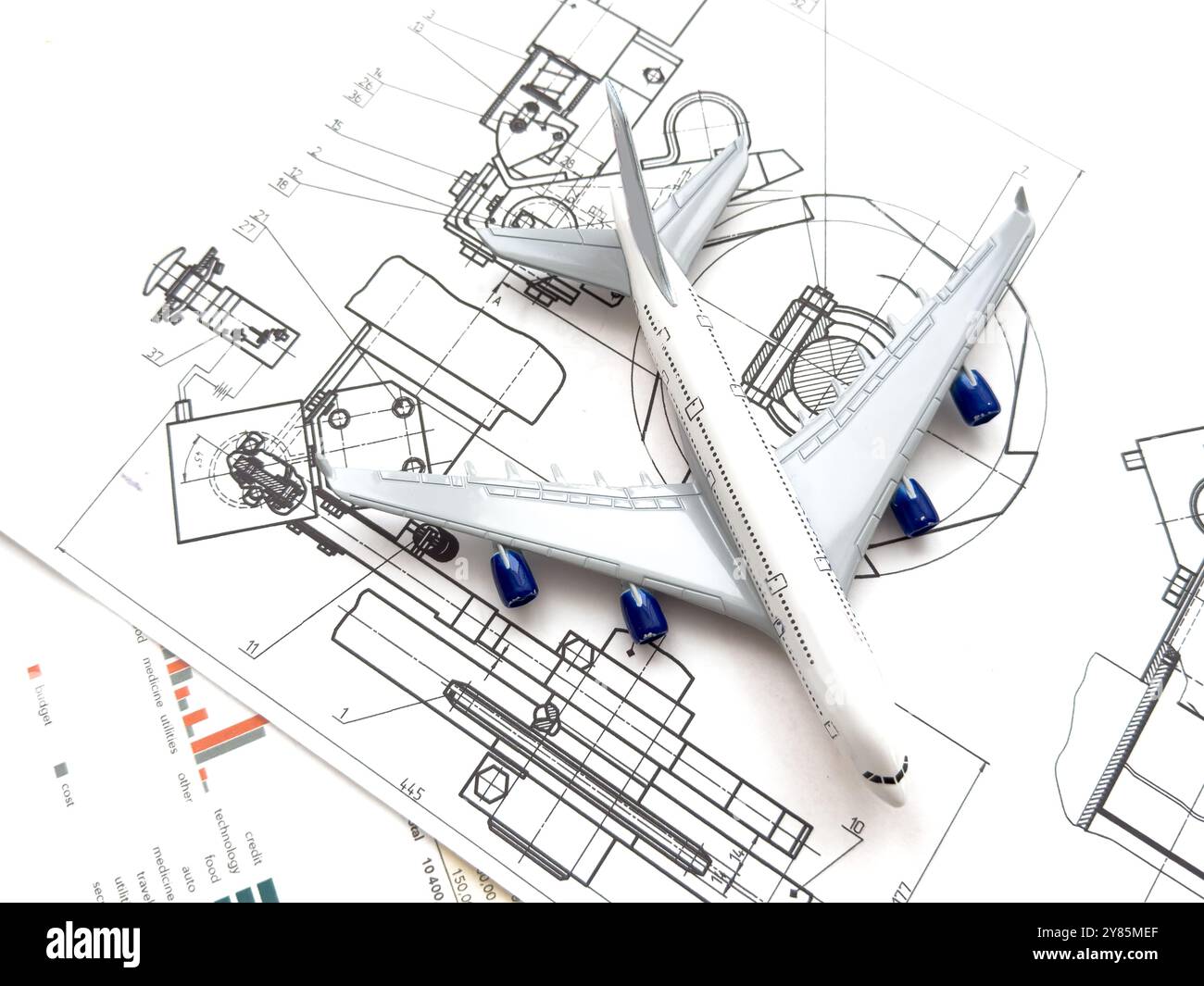 Airplane engine wing detail Cut Out Stock Images & Pictures - Alamy