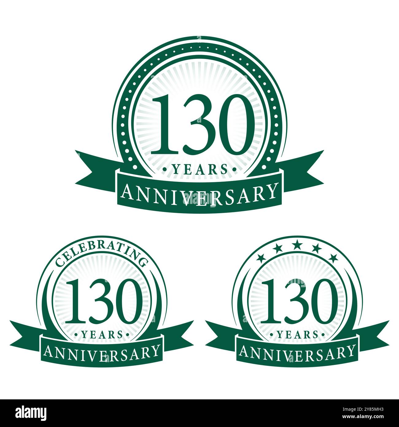 130 years anniversary logo collections. Set of 130th Anniversary ...