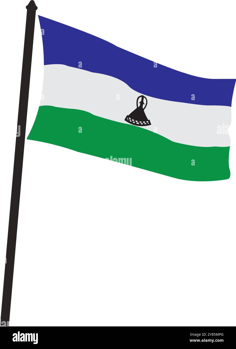 Lesotho country flag vector illustration symbol design Stock Vector ...