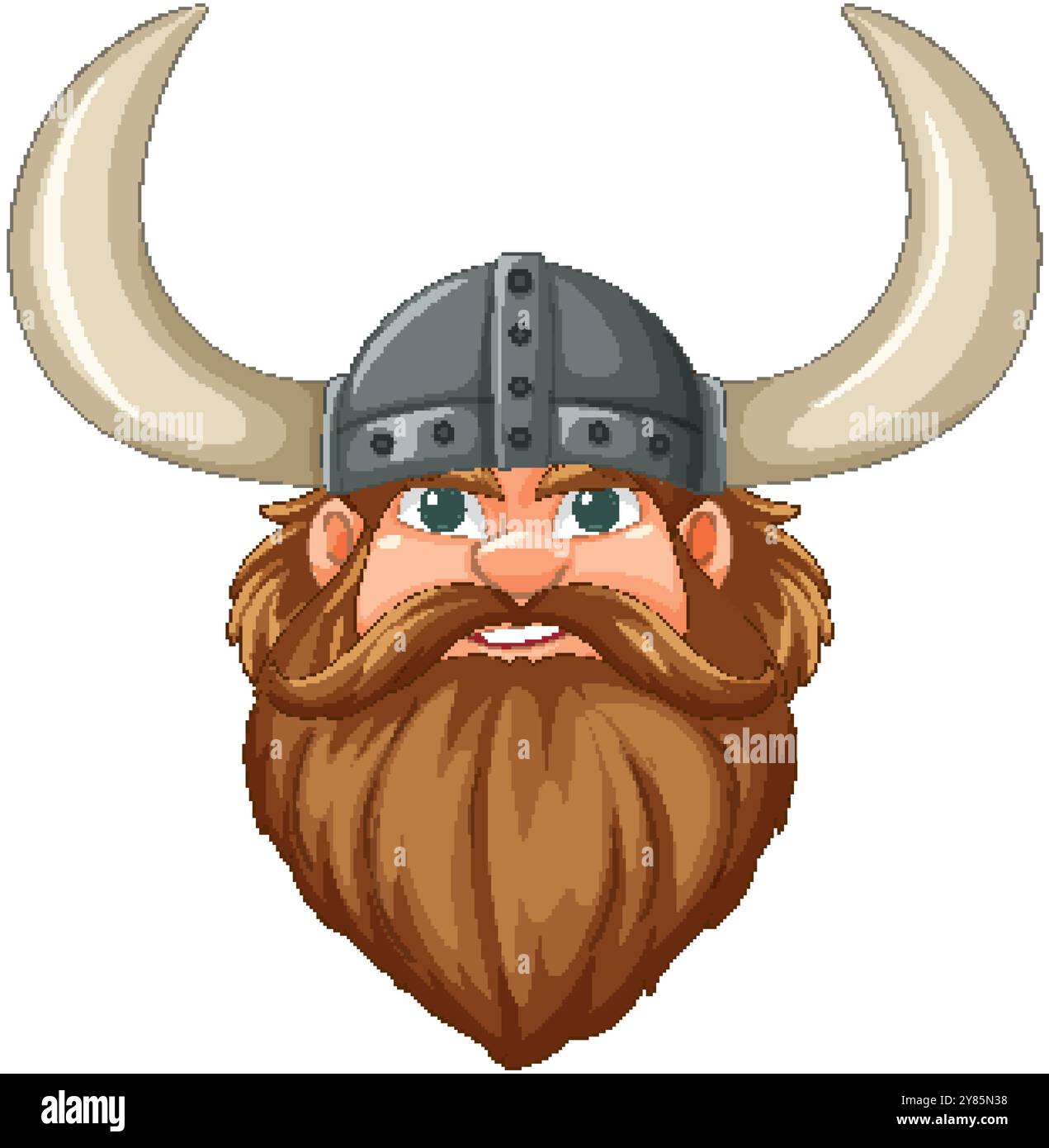 Bearded Viking with horned helmet illustration Stock Vector Image & Art ...