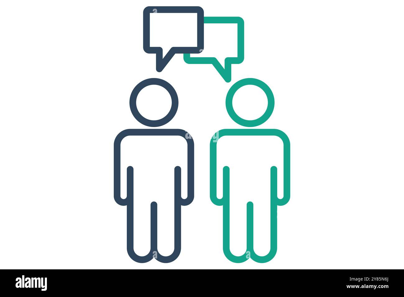 Conversation icon. line icon style. people with chat. icon related to ...