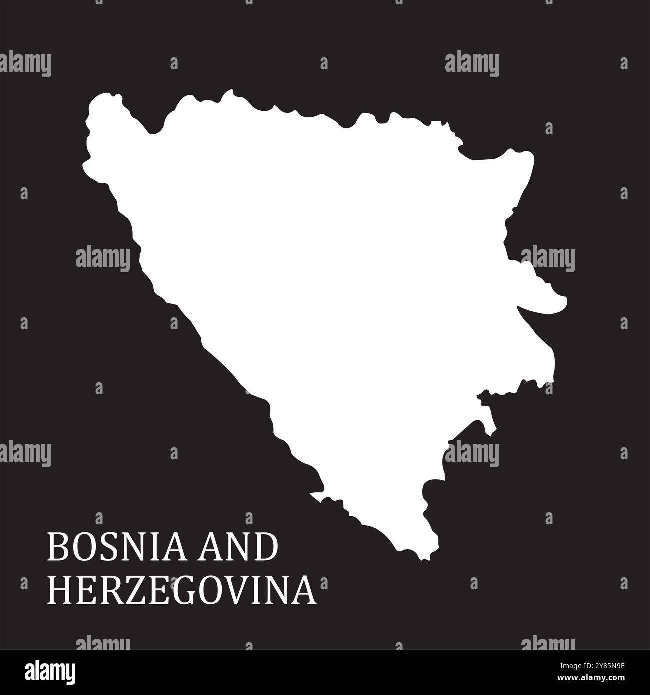 Map of bosnia and herzegovina region vector illustration design Stock ...