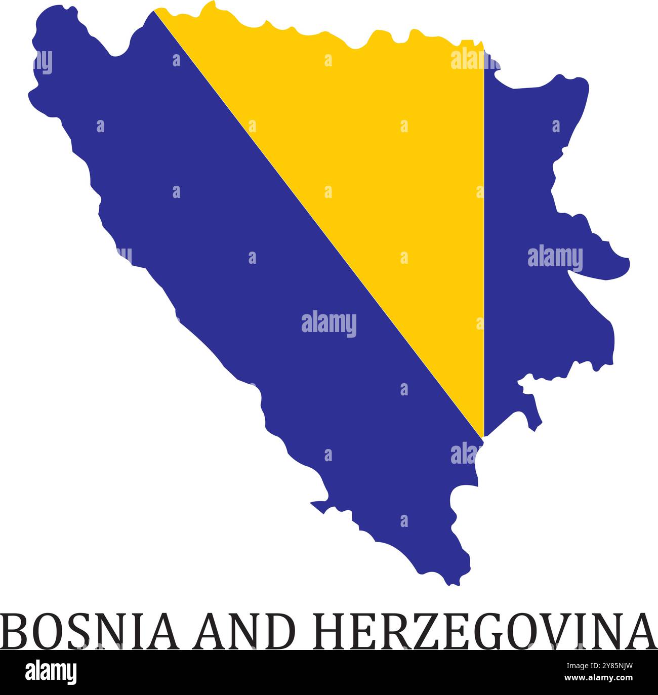 Map of bosnia and herzegovina region vector illustration design Stock ...
