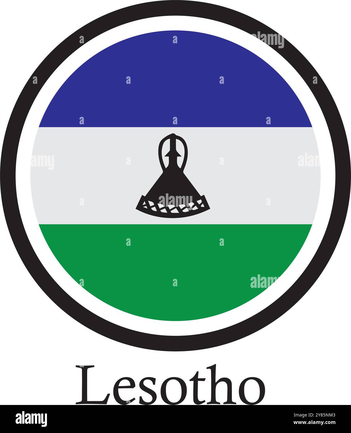 Lesotho country flag vector illustration symbol design Stock Vector ...