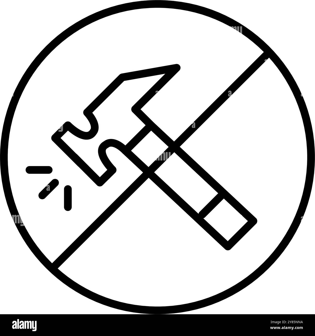 Hammer crossed. Construction, repairs or loud sounds prohibited in the ...