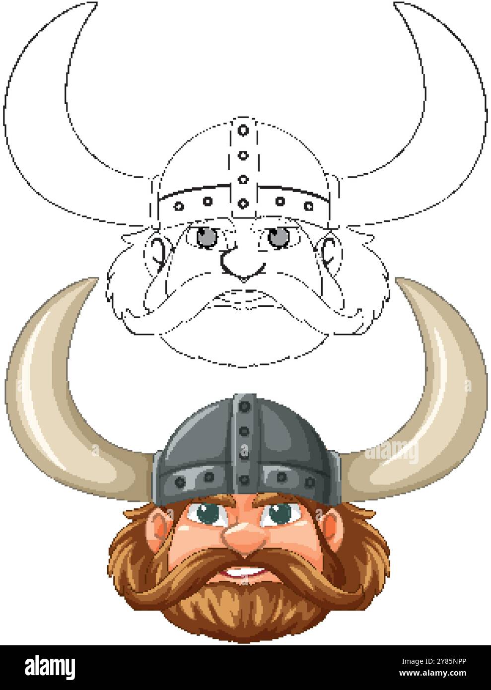 Color and outline of Viking warrior Stock Vector Image & Art - Alamy