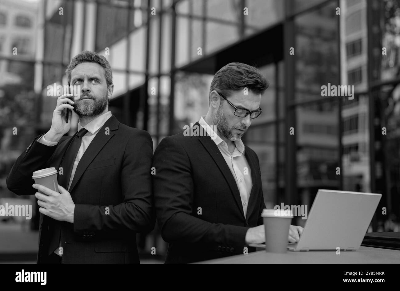 Successful urban project management Black and White Stock Photos ...