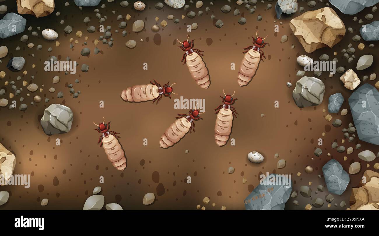 Natural habitat for bugs and insects Stock Vector Images - Alamy