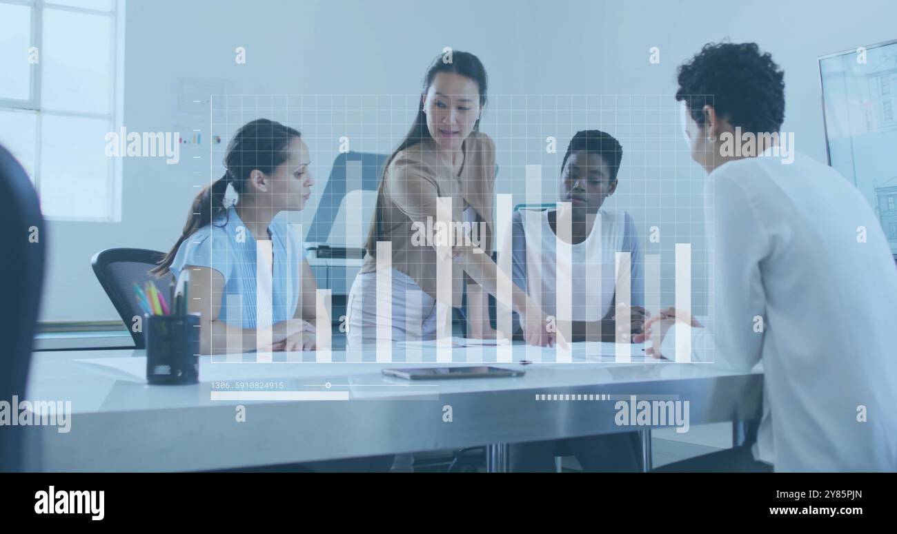 Business team collaborating over table hi-res stock photography and ...