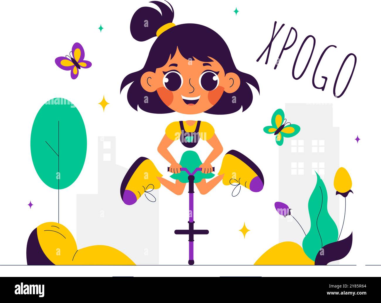 Pogo stick jumping hi-res stock photography and images - Alamy