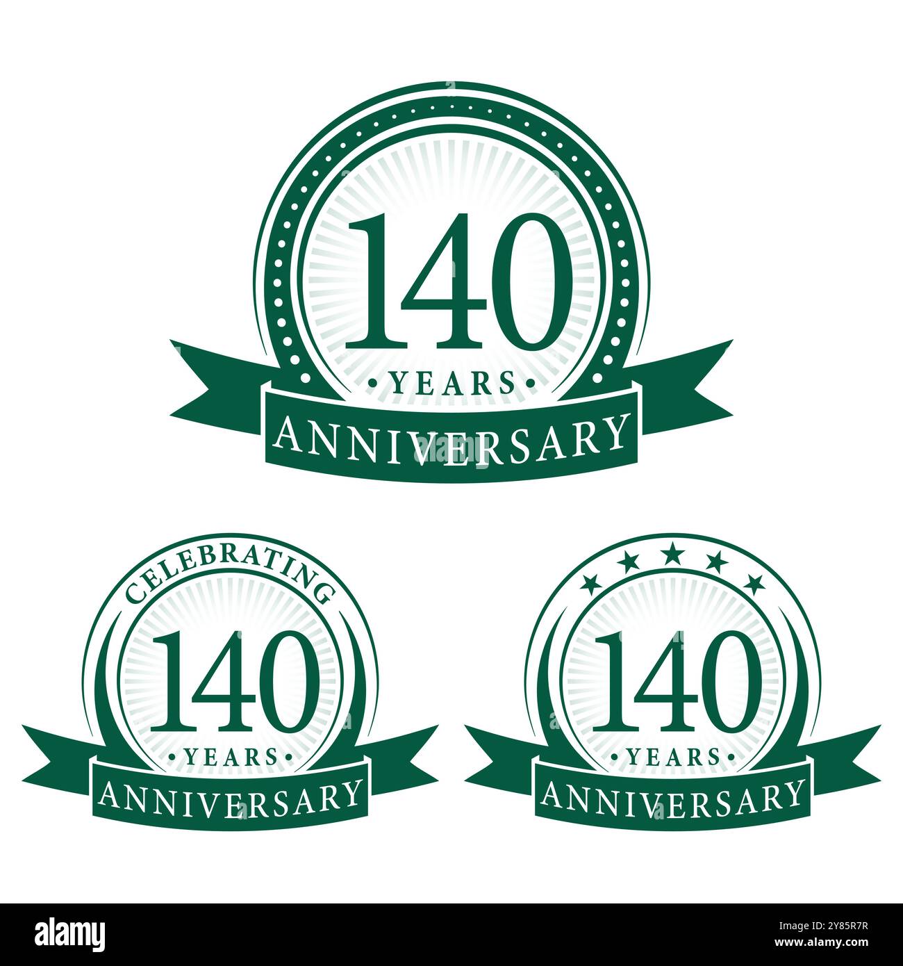 140 years anniversary logo collections. Set of 140th Anniversary ...