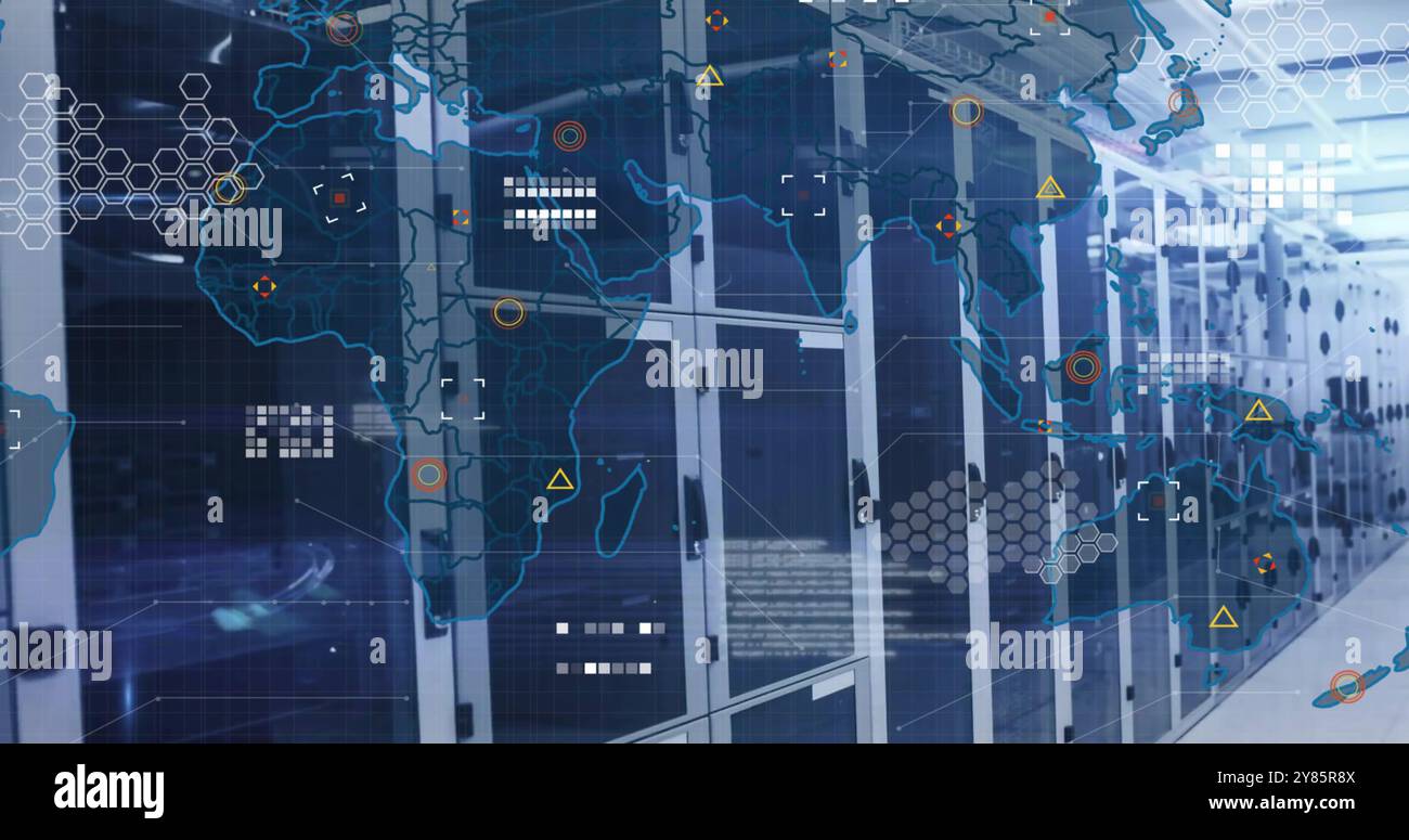 World map digital servers hi-res stock photography and images - Alamy