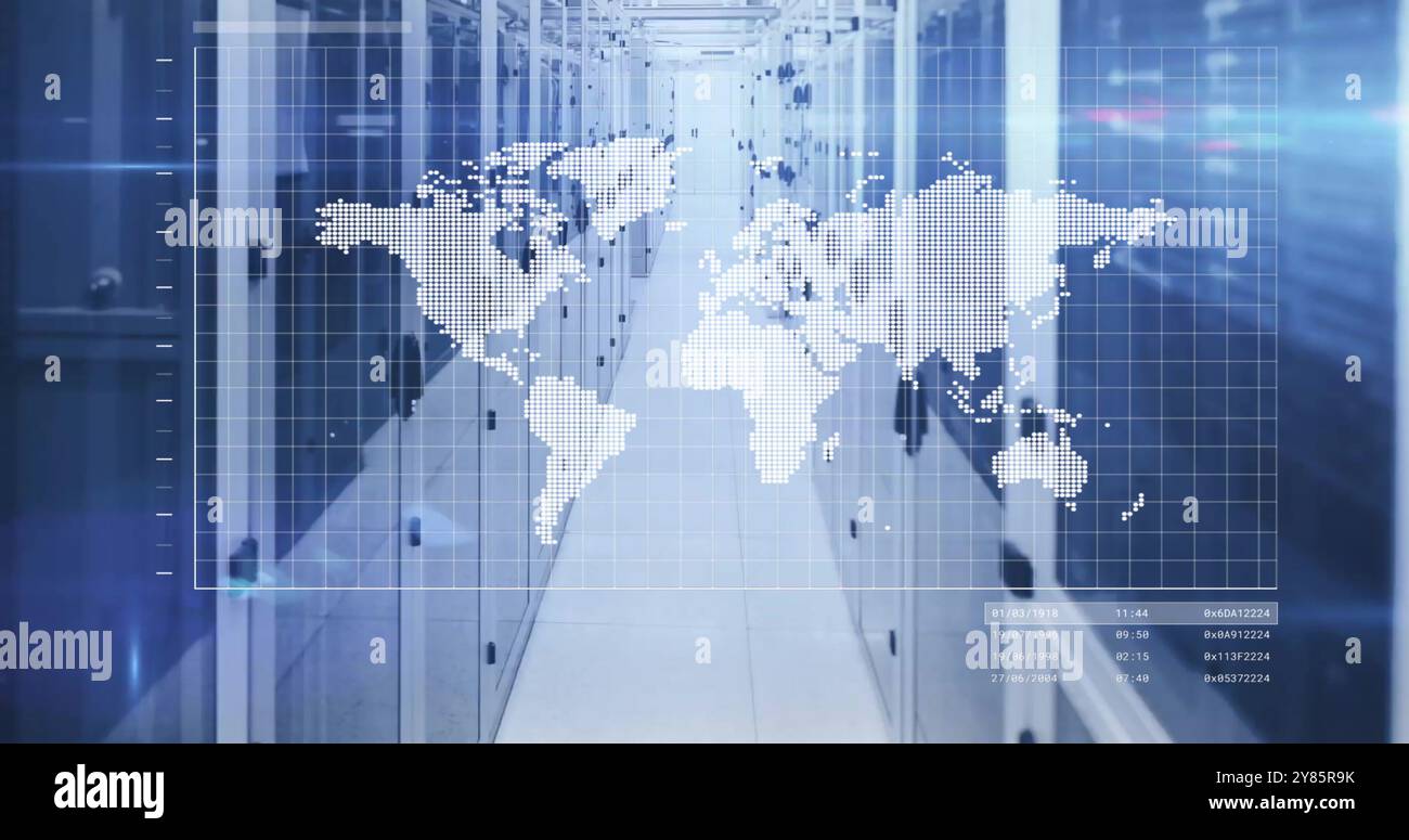 World map digital servers hi-res stock photography and images - Alamy