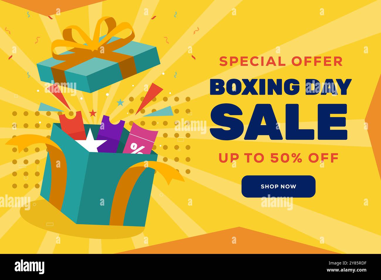 Boxing day shopping in Stock Vector Images - Alamy