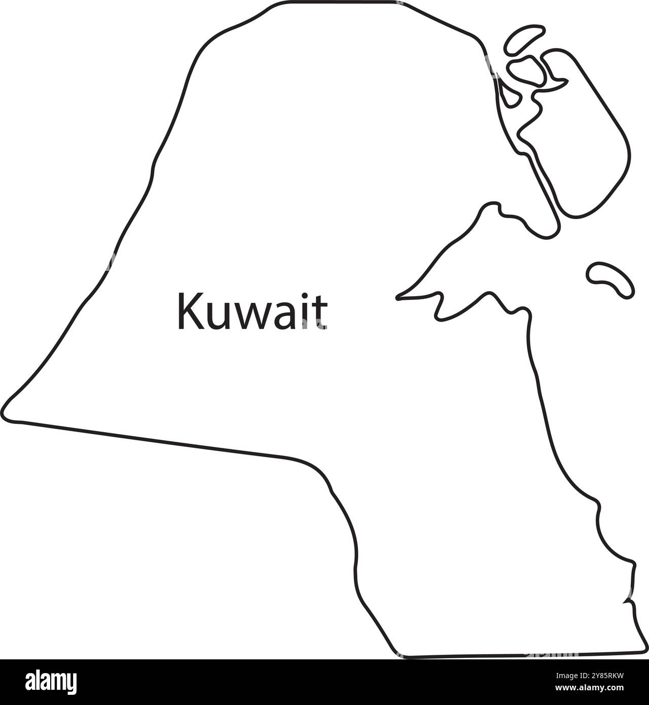 Kuwait country map vector illustration symbol design Stock Vector Image ...