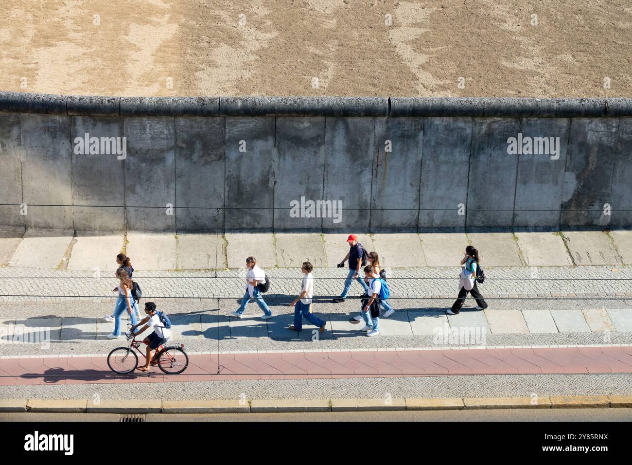 Bernauer Straße Street People Tourists Tourism Walk Walking along ...
