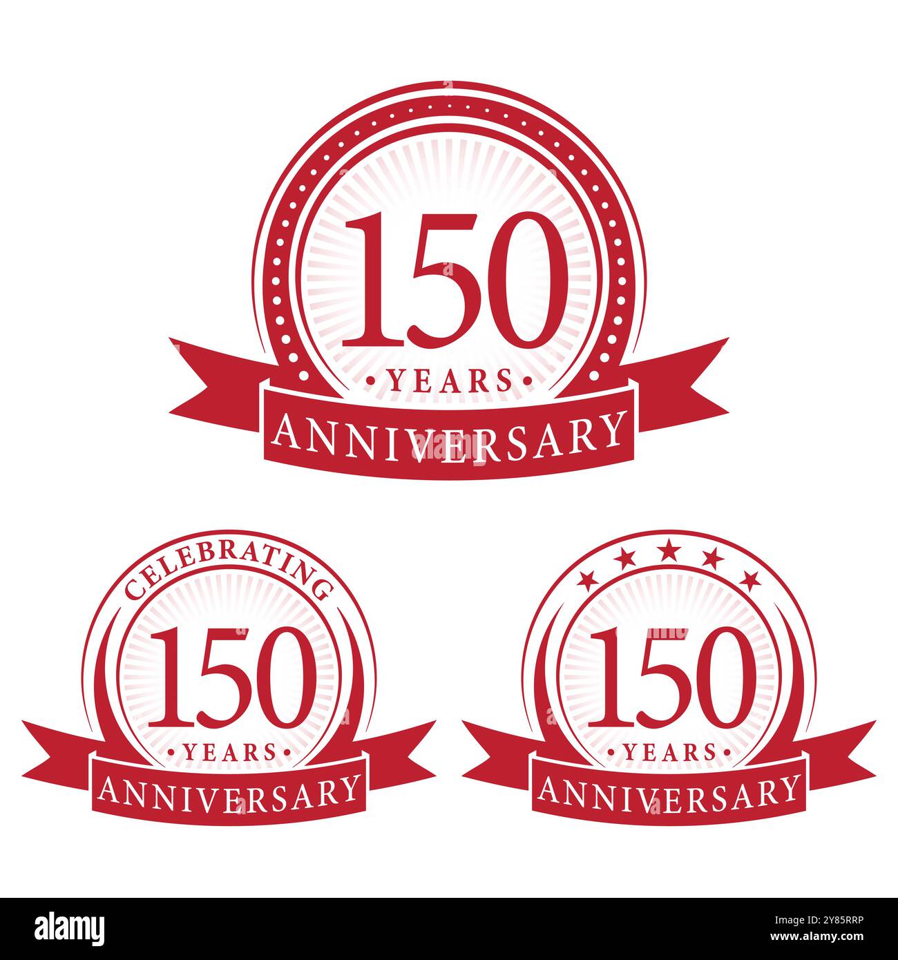 150 years anniversary logo collections. Set of 150th Anniversary ...