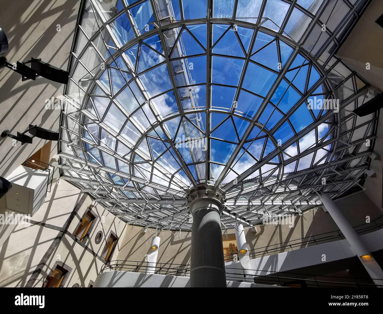 Clermont-Ferrand. The atrium of the Museum Roger Quillot designed by ...