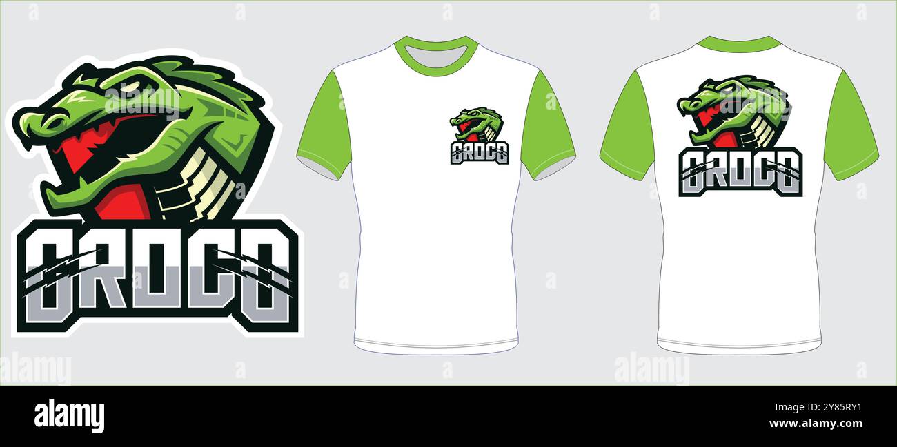 Crocodile team logo hi-res stock photography and images - Alamy