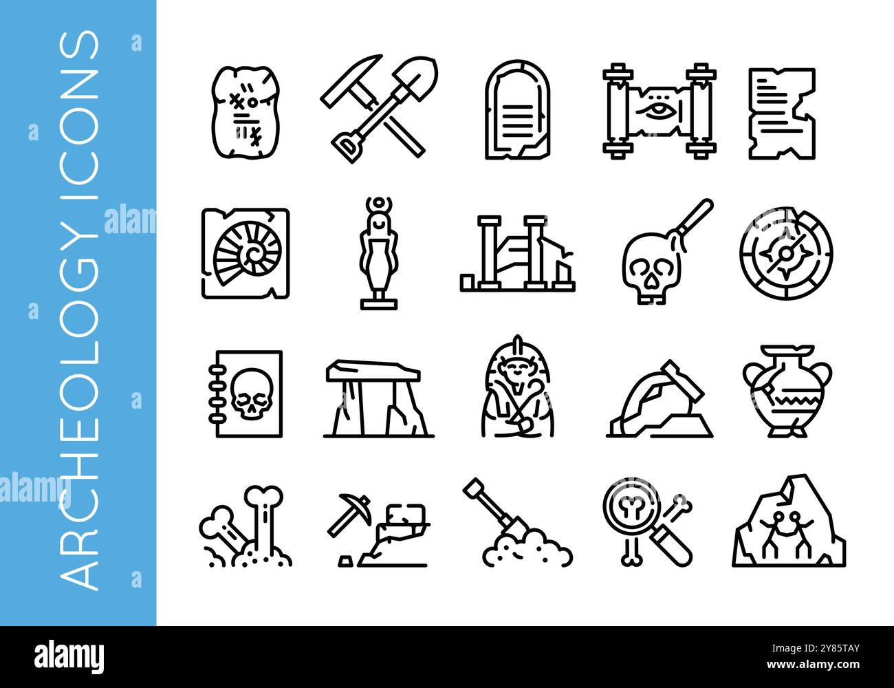 Archaeology Icons Set Stock Vector Image & Art - Alamy
