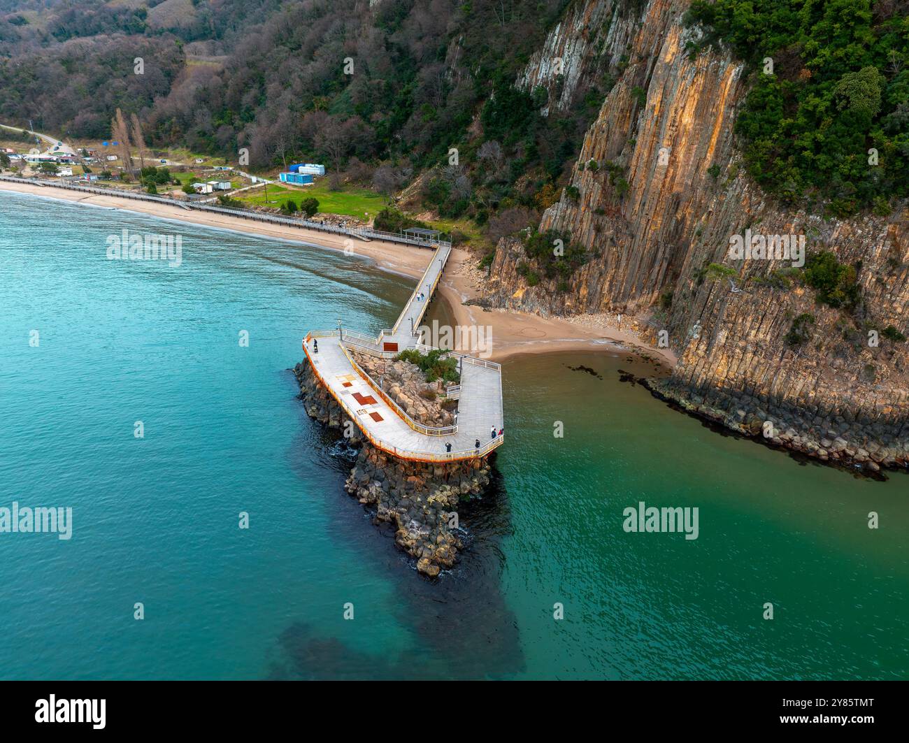 Lava columns formed 80 million years ago as a result of the cooling and ...