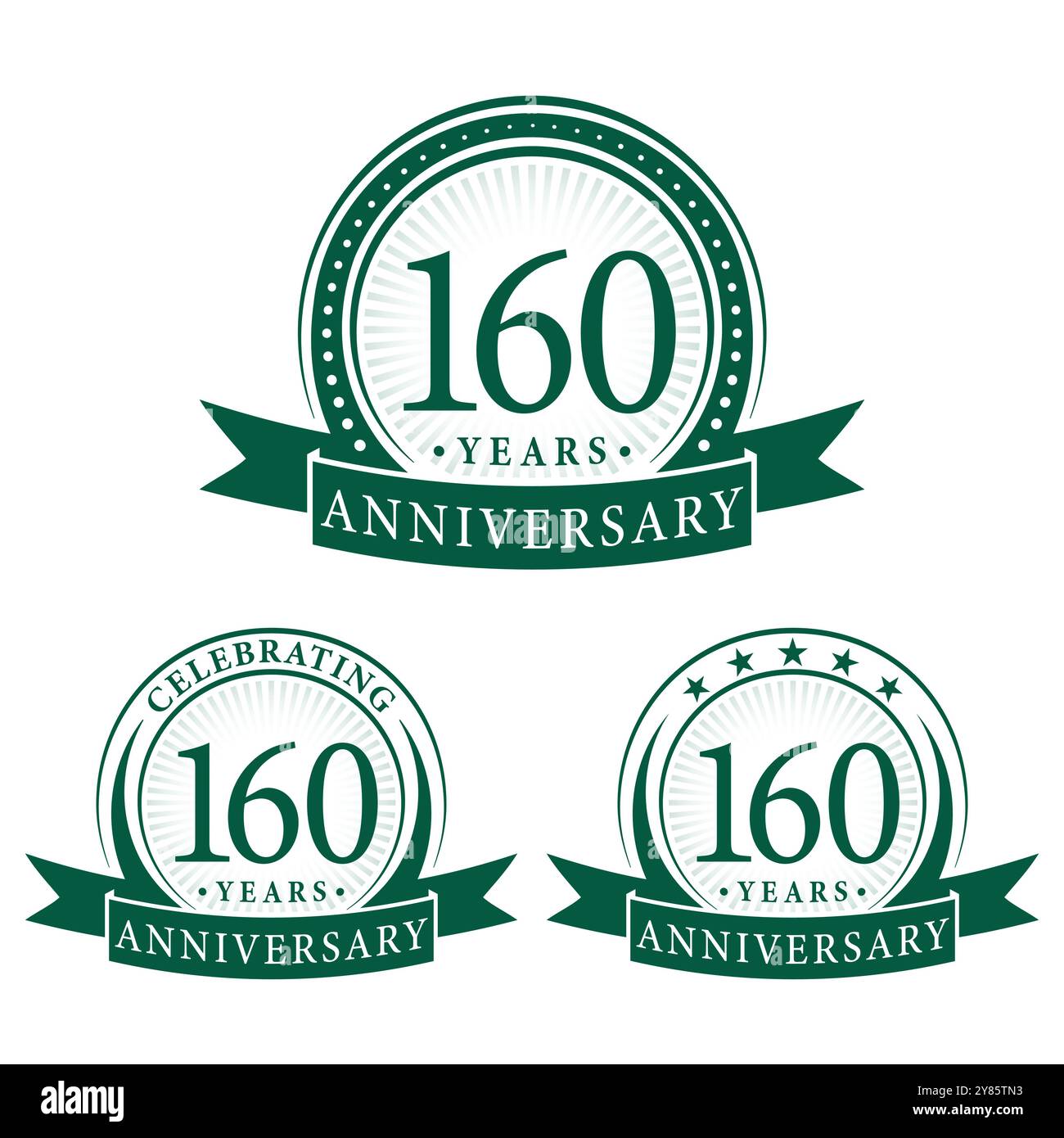 160 years anniversary logo collections. Set of 160th Anniversary ...