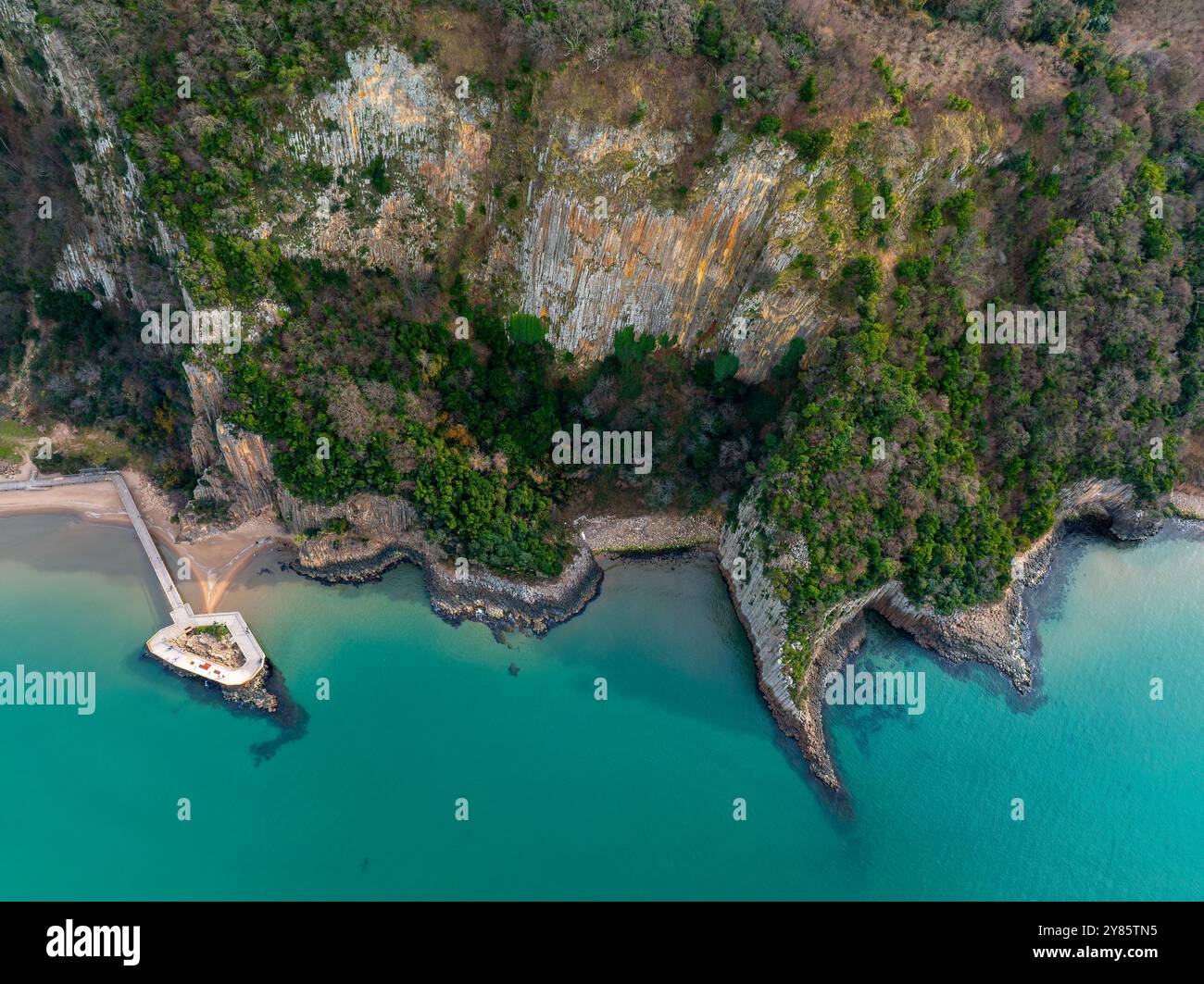 Lava columns formed 80 million years ago as a result of the cooling and ...