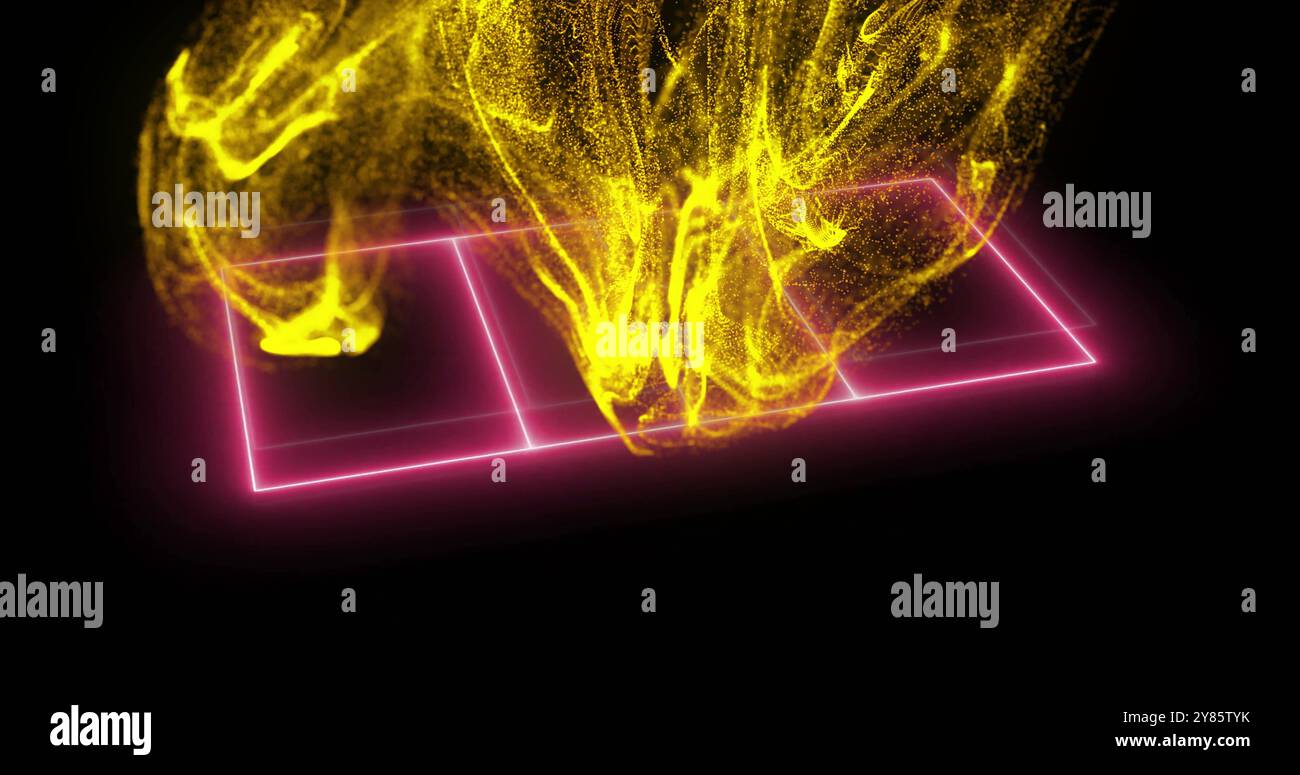 Particle waves digital visual animation hi-res stock photography and ...