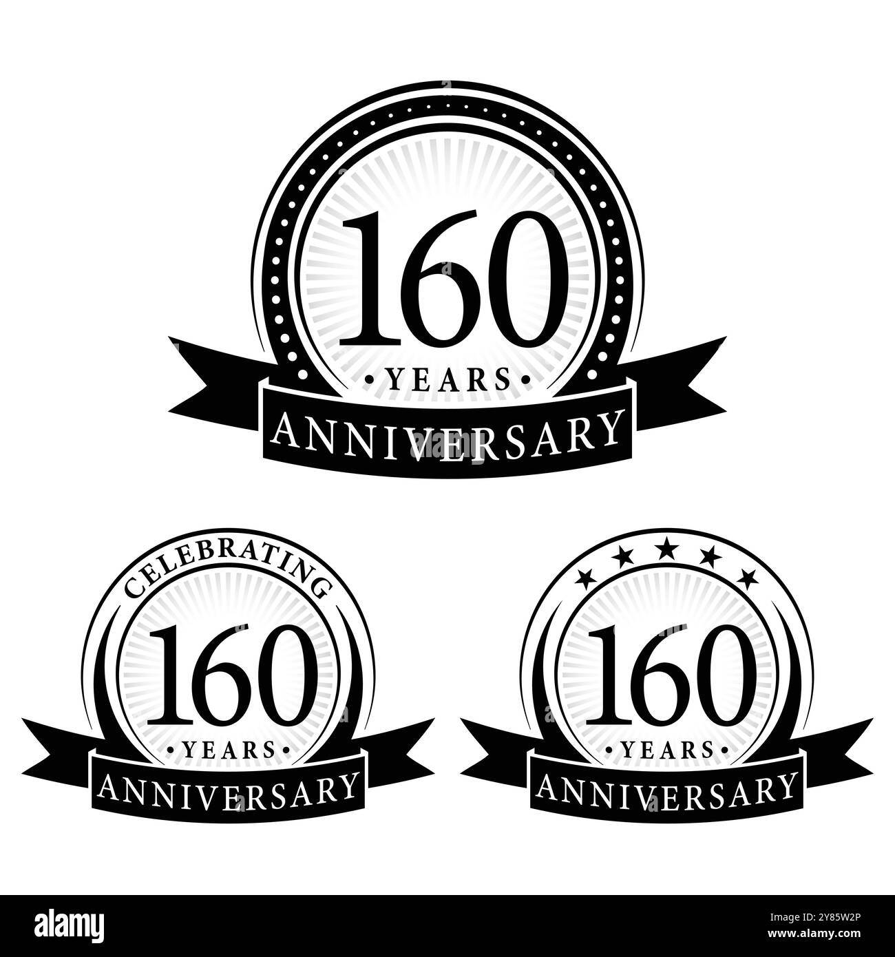 160 years anniversary logo collections. Set of 160th Anniversary ...