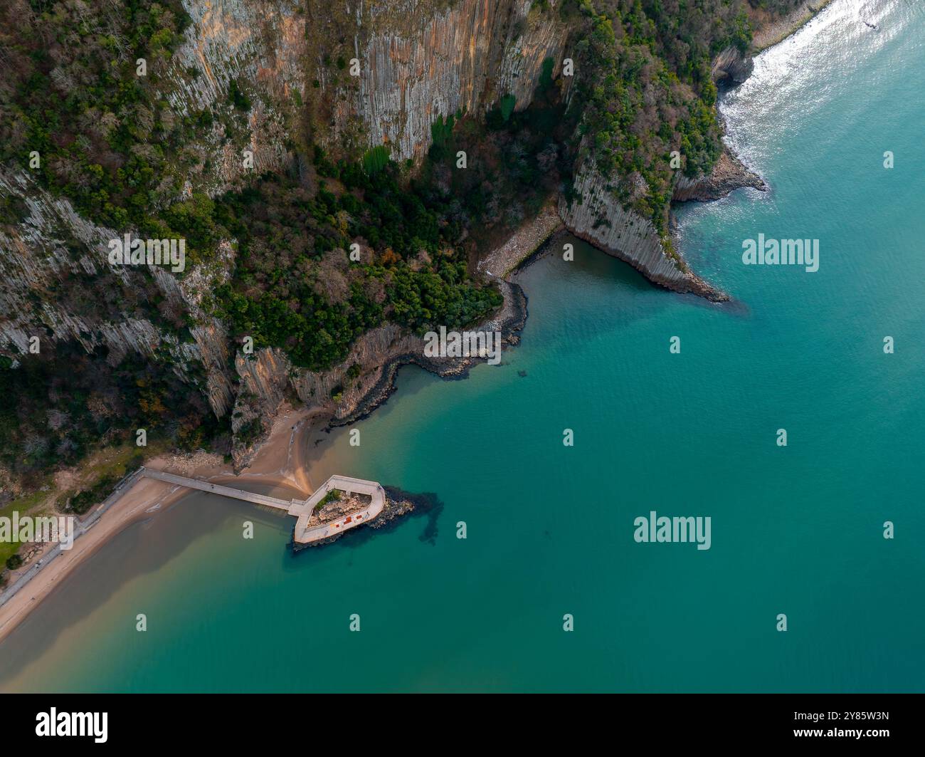 Lava columns formed 80 million years ago as a result of the cooling and ...