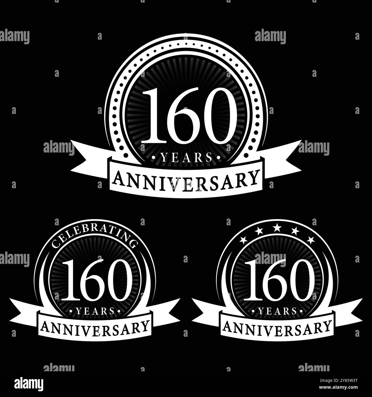 160 years logo Stock Vector Images - Alamy