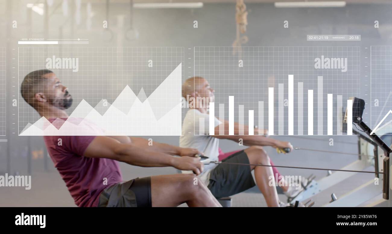 Image of financial data processing over diverse people using indoor ...