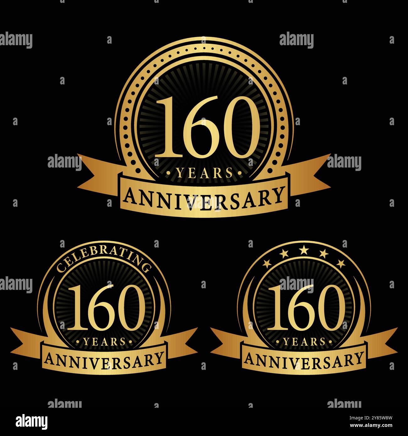 160 years logo Stock Vector Images - Alamy