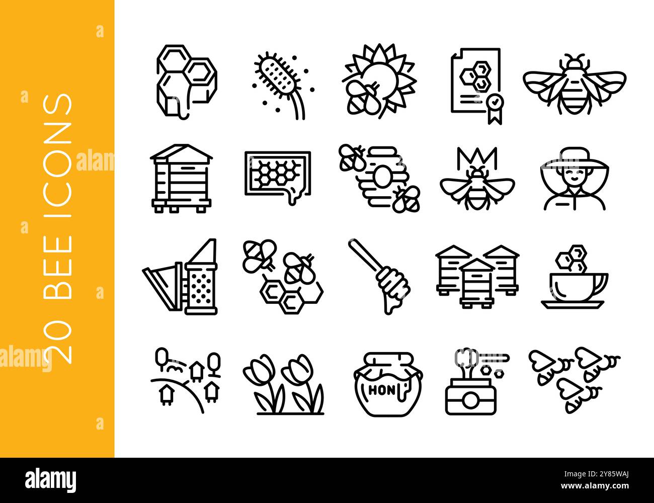 Honeybee habitat Stock Vector Images - Alamy