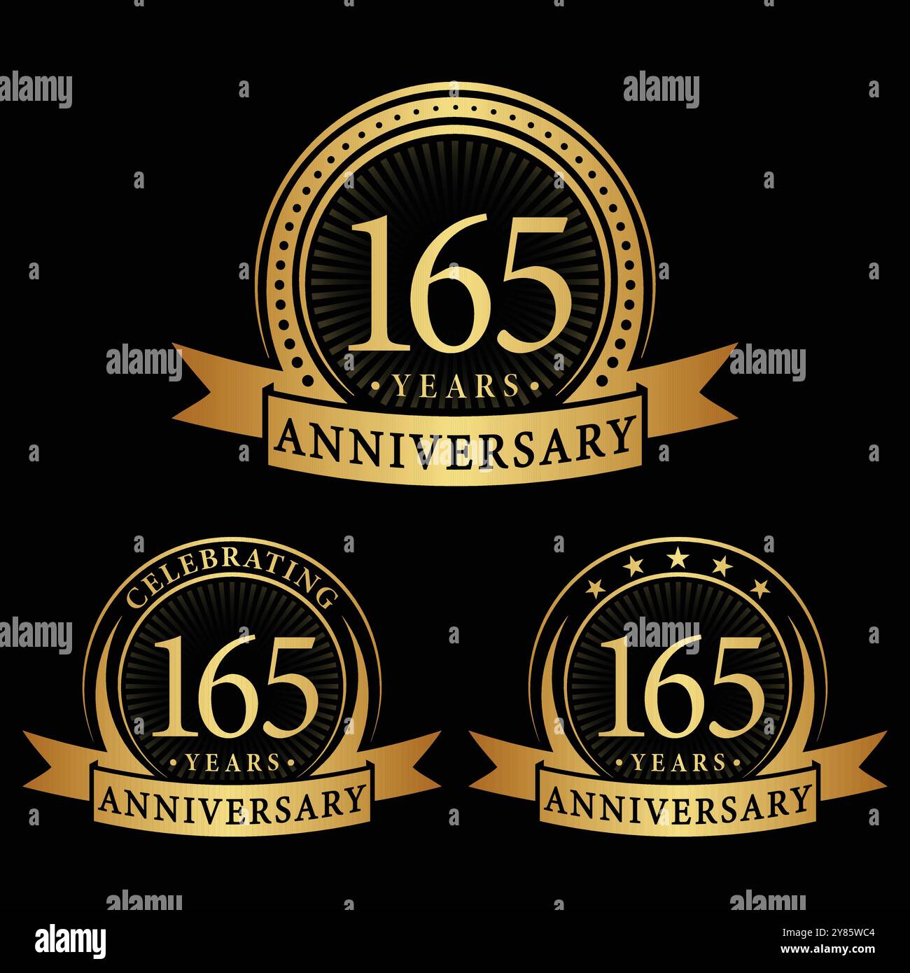 165 years anniversary logo collections. Set of 165th Anniversary ...