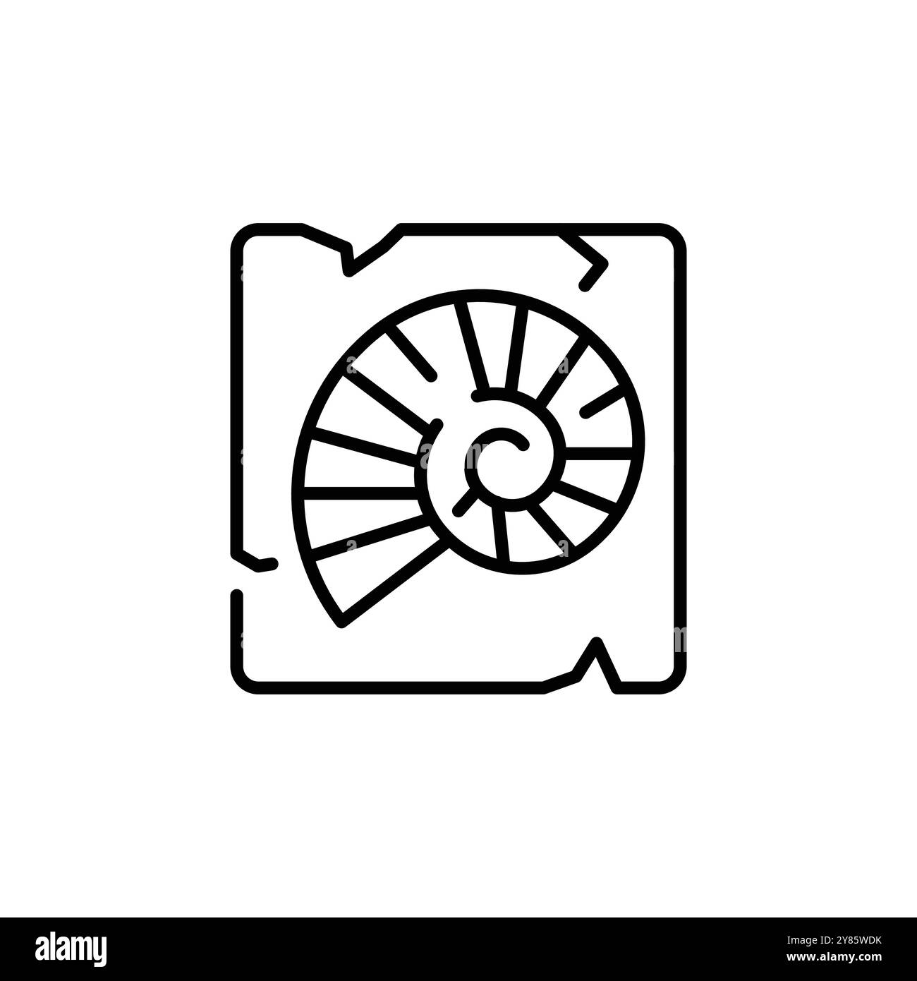 Fossilized ammonite icon Stock Vector Image & Art - Alamy