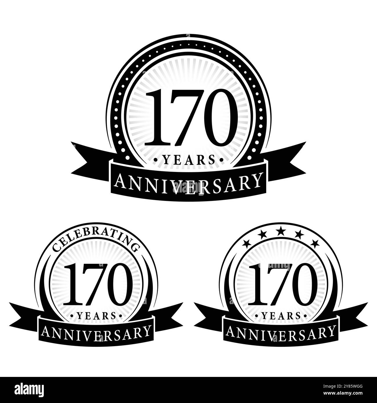 170 years anniversary logo collections. Set of 170th Anniversary ...