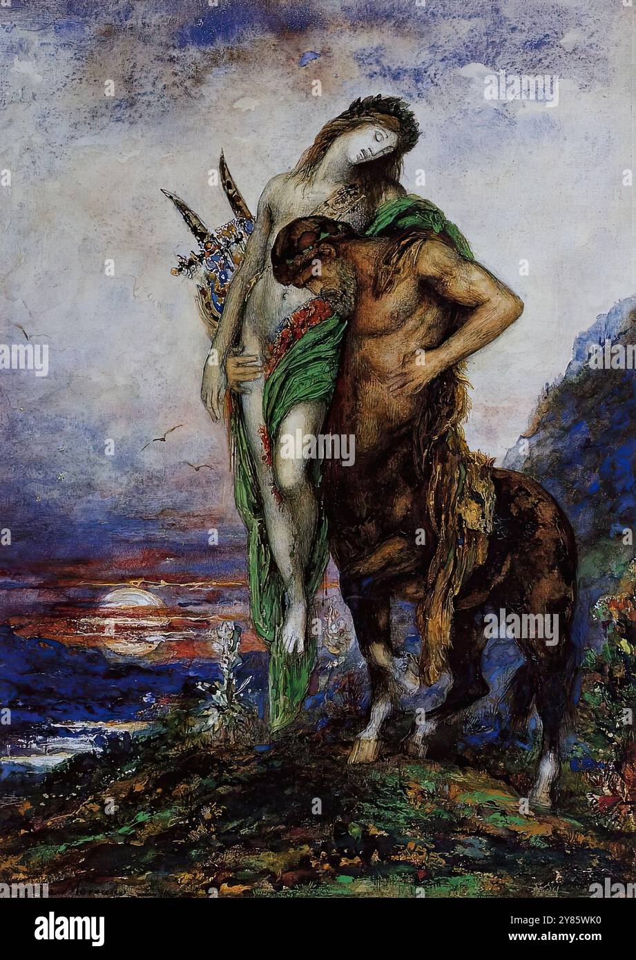 Gustave Moreau - A Dead Poet being Carried by a Centaur Stock Photo - Alamy