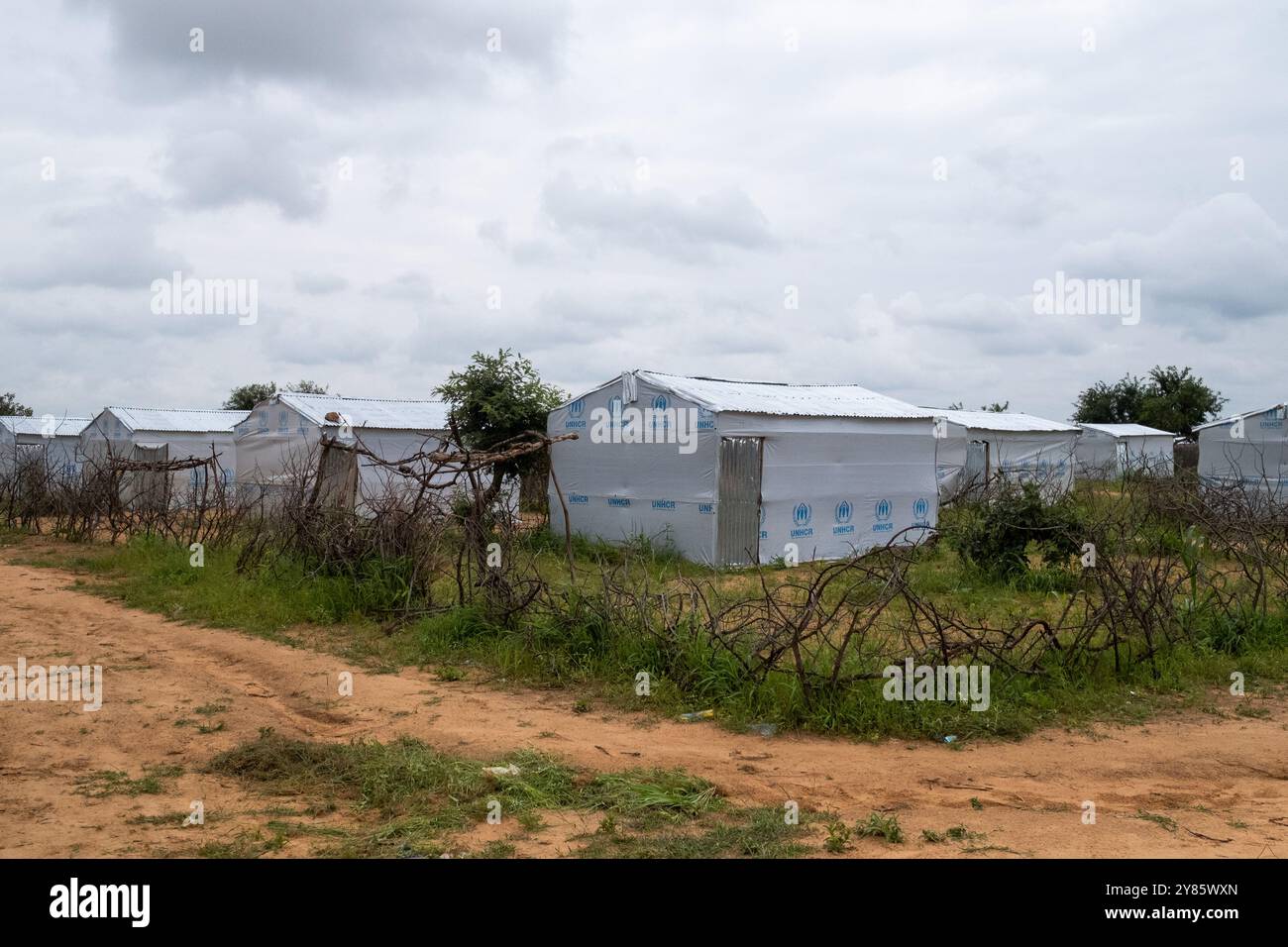 Housing with the logo of the United Nations High Commissioner for ...