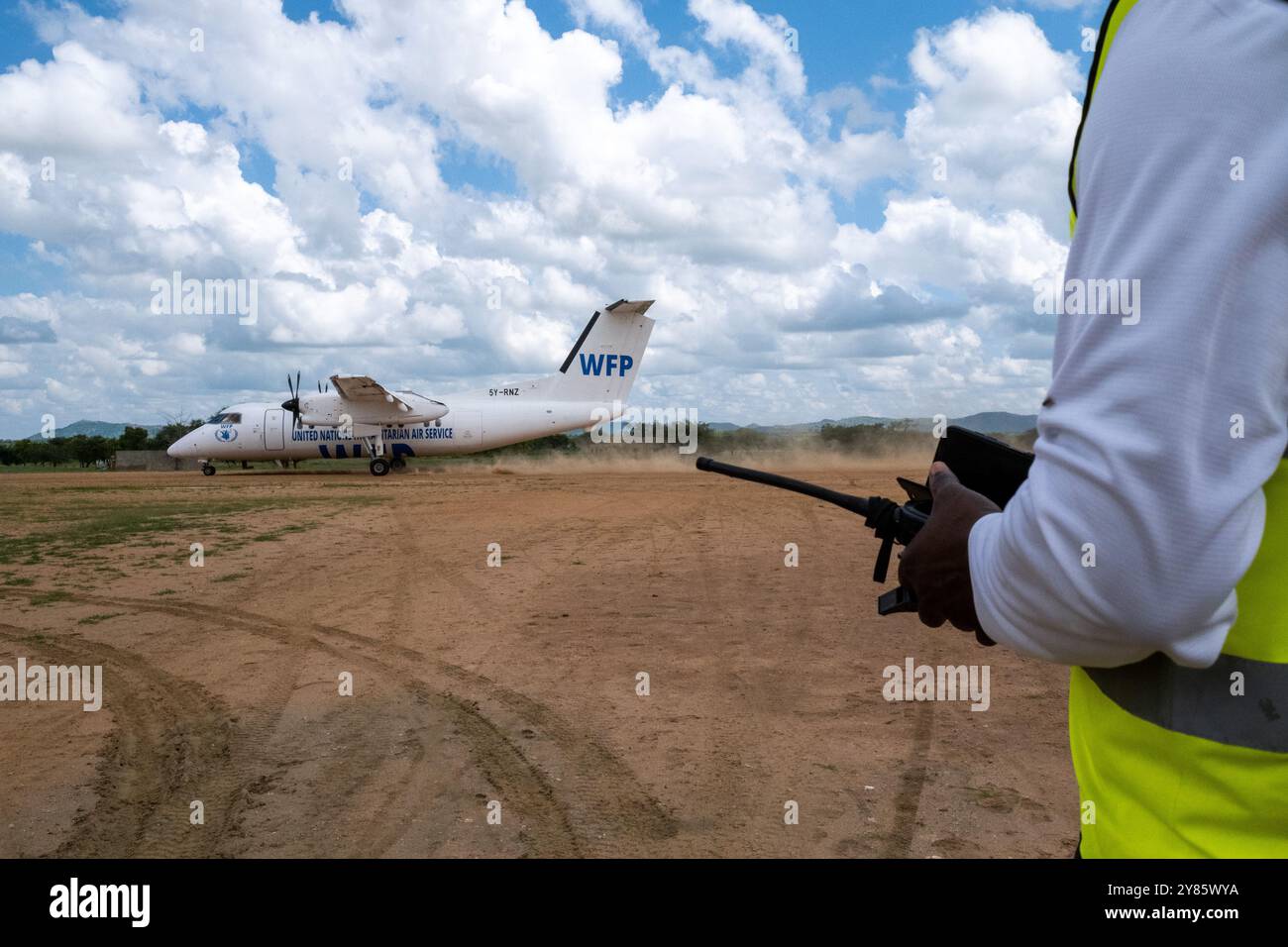 United Nations Humanitarian Air Service (UNHAS) aircraft chartered by ...