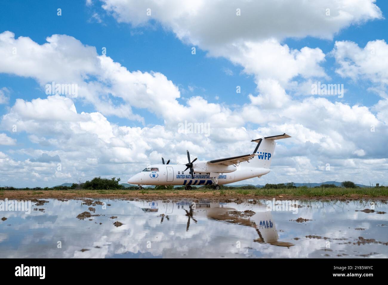 United Nations Humanitarian Air Service (UNHAS) aircraft chartered by ...