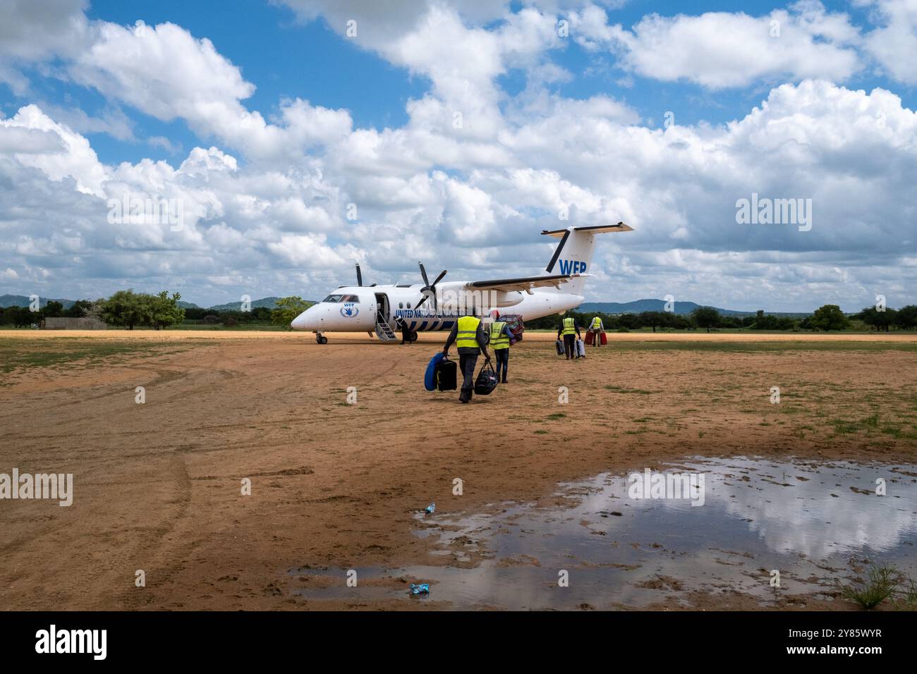 United Nations Humanitarian Air Service (UNHAS) aircraft chartered by ...